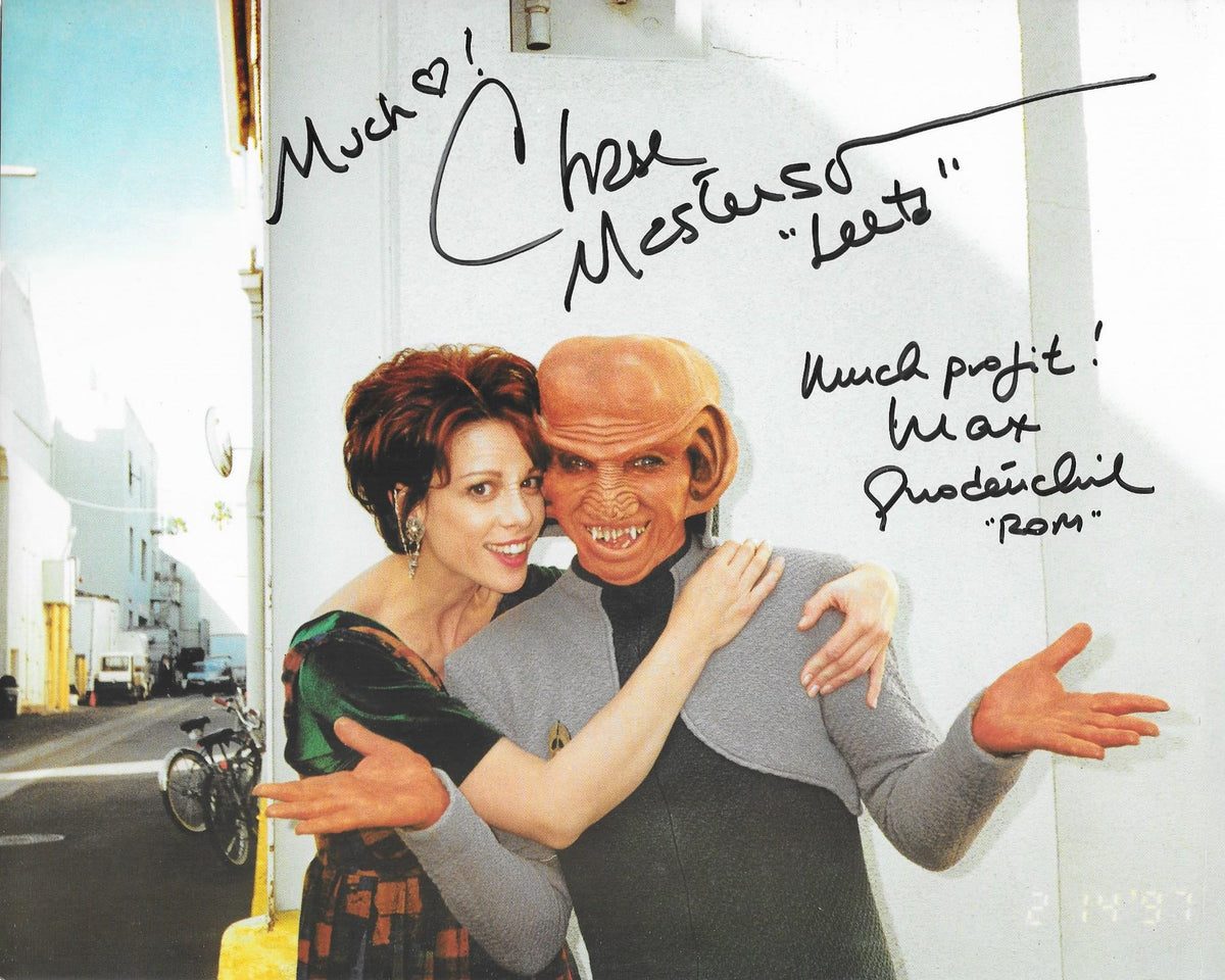 Max Grodénchik & Chase Masterson Signed 8x10 - Star Trek – The ...